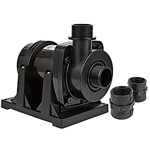 Little Giant FP1 115-Volt, 1000 GPH Wet Rotor Submersible or Inline Pond/Fountain Pump with 26-Ft. Cord, Black, 566132