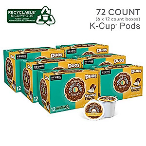 The Original Donut Shop Coconut Mocha, Single-Serve Keurig K-Cup Pods, Flavored Medium Roast Coffee, 12 Count (Pack of 6)
