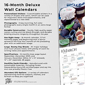 Kitchen | 2024 14 x 24 Inch Monthly Deluxe Wall Calendar | Sticker Sheet | StarGifts | Cooking Home