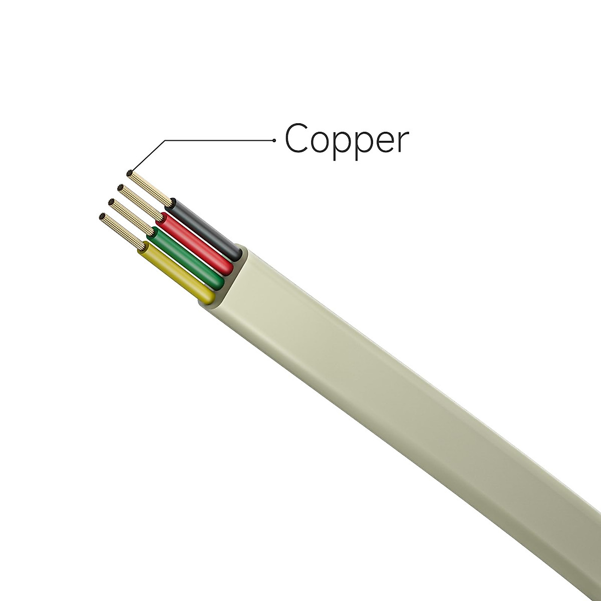 Goupchn Five Way Telephone Splitter RJ11 6P4C Male to 5 Female Outlet Ports Sockets Phone Line Splitter Adapter for Telephone, Landline, Fax Ivory