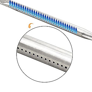 Zemibi Grill Burner Tube, 4 PC Universal Stainless Steel Pipe Tube BBQ Gas Repair Parts Kits for Brinkmann, Charmglow, Uniflame and Outdoor Gourmet Grill Models, Grill Replacement for CTB3, 15.875"