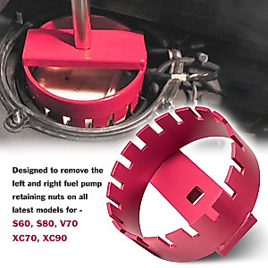 PIILOO 69800 Fuel Pump Socket Fuel Tank Lock Ring Removal Tool Compatible with Volvo S60 2001-2009, S80 1999-2006, V70 2001-2007, XC70 2003-2007 and XC90 2003-2014