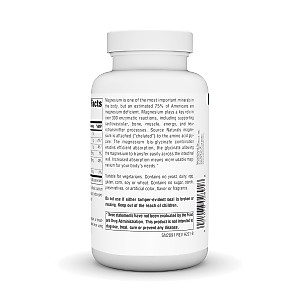 Source Naturals Magnesium Glycinate, for Calm Energy, Bone & Heart Support*, 200 mg per Serving - 120 Tablets