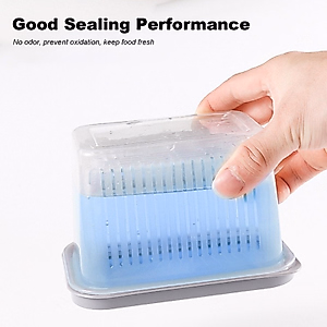 GIFZES Fruit Storage Containers for Fridge, Fruit Vegetable Produce Saver Containers Fridge Organizers with Airtight Lid & Colander, BPA-Free Vegetable Storage Lettuce Keepers for Refrigerator White