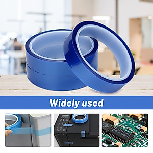 Fansunta 6 Rolls 20mm x 27m(90ft) Blue Heat Tapes, High Temperature Heat Resistant Tapes, Heat Transfer Tapes for Tumbler Sublimation Print Heat Sublimation Press No Residue and Heat Transfer Vinyl