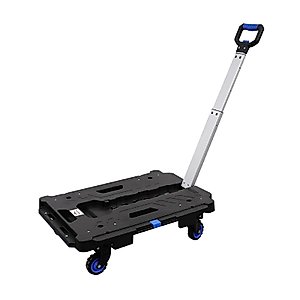 LEADALLWAY Folding Hand Truck Dolly Cart,Collapsible Luggage Cart,Multiple Carts Assembly Feasible 300LBS