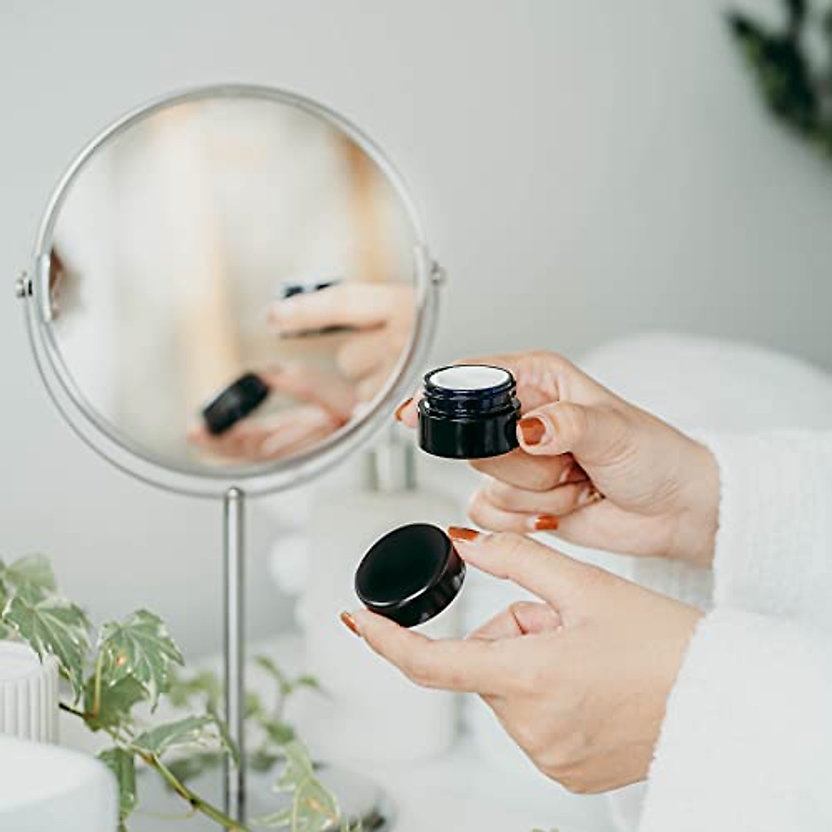 Infinity Jars 10 ml (.34 fl oz) Black Ultraviolet Glass Screw Top Jar 3-Pack