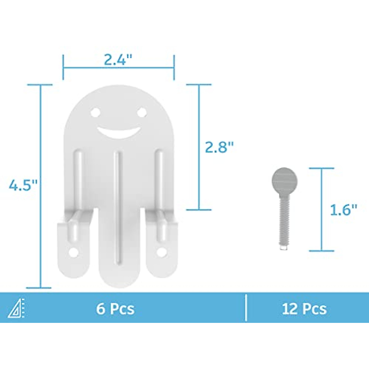 DiaOutro Bed Frame Non Slip Mattress Gaskets, 6 PCS Keep Mattress in Place, Wide Applicability Mattress Holder Easy to Assemble, Adjustable Anti-Slip Baffle Fit for Most Bed Frames, White