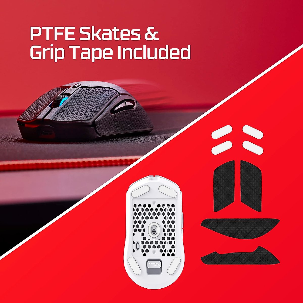 HyperX Pulsefire Haste 2 – Wireless Gaming Mouse- Ultra Lightweight, 61g, 100 Hour Battery Life, Dual Wireless Connectivity, Precision Sensor - White