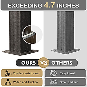 Domi 12x12FT Hardtop Gazebo with Netting & Curtains, Outdoor Aluminum Frame Gazebo with Galvanized Steel Double Roof, Outdoor Permanent Metal Pavilion for Patio Deck Lawn and Garden, Brown