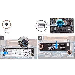 Deal4GO M.2 2280 SSD Heatsink Thermal Plate 917H8 0917H8 Replacement for Dell Latitude 7320 7420 7520 E7320 E7420 E7520