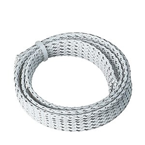 Aicosineg Cable Sleeve Braided Sleeving PET Wire Loom Tubing Cable 1.64ft-2/5inches Wrap Protector for HiFi Audio and Video Headphone Cable Protect Wires from Chewing of Pets Silver