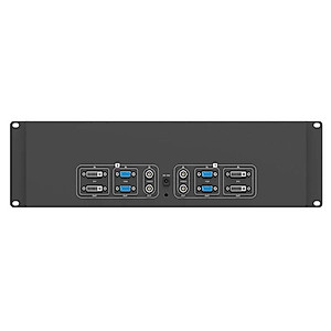 LILLIPUT RM-7024 Dual 7" 3RU Rack Monitors 800X480 with Dual 7” Screens and Dual Dual VGA, Video & DVI in/outputs Official Seller :VIVITEQ