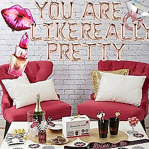 You Are Like Really Pretty Balloons Rose Gold Bachelorette Party Banner You Can't Sip With Us/Mean Girls Themed Decor for Birthday Wedding/Bridal Showers/Engagement Party Supplies Decorations