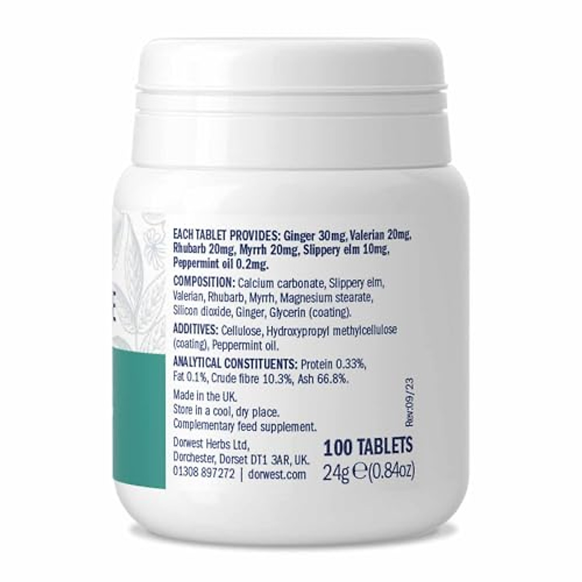 Dorwest Herbs Digestive Supplement Tablets for Dogs and Cats 100 Tablets