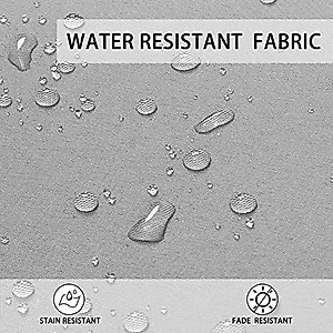 Maphissus Patio Chair Cushion 18 x 16 Inches Set of 2,Water Resistant Square Outdoor Chair Seat Cushions for Patio Garden Sofa Couch Furniture,Grey