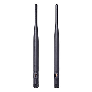 Bingfu Dual Band WiFi 2.4GHz 5GHz 5.8GHz 6dBi SMA Male Antenna (2-Pack) for Wireless Vedio Security IP Camera Recorder Surveillance Recorder Truck Trailer Rear View Backup Camera Reversing Monitor