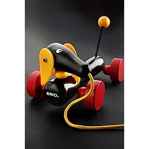 BRIO World - 30332 Pull Along Dachshund | Interactive Toddler Toy | Durable Wooden Construction | FSC Certified Sustainable Wood