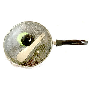 Frying Pan Non Stick Fry Pan With Glass Lid Skillet Omelet Pan Nonstick Cookware Aluminium Deep Fry Pan Induction Compatible 9.5 Inch Pan Non-Stick Covered Fry Pan Stir Fry Pans(Hand wash only)