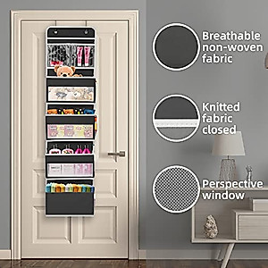 Over Door Hanging Organizer Storage (Black)