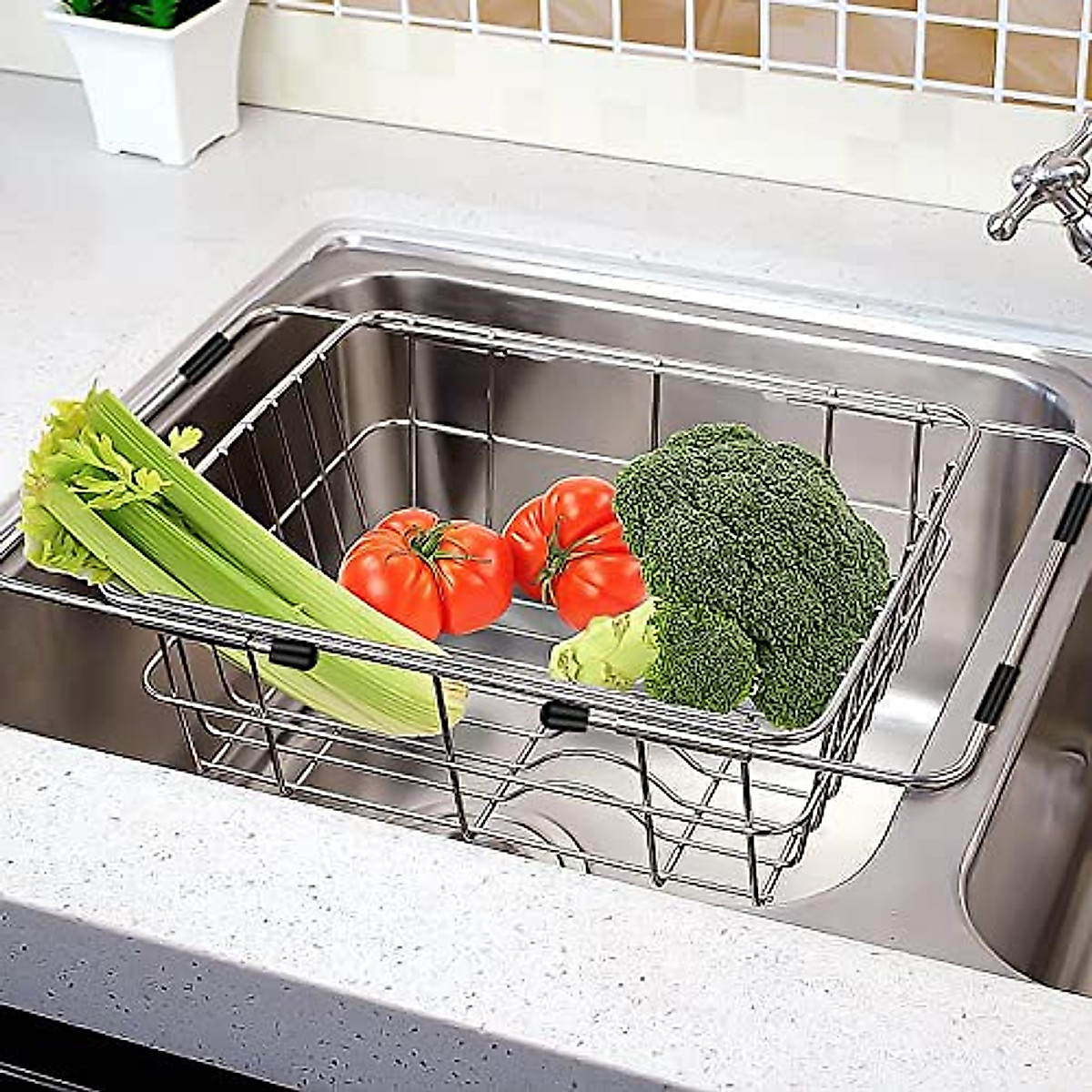 Grevosea 60 Pieces Rubber Feet for Sink Grid Kitchen Sink Rack Feet Quality Durable Kitchen Sink Rack Rubber Feet Black Grid Protector Replacement for Kitchen Sink Grid