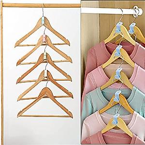 Clothes Hanger Connector Hooks,Hincell 120pcs Thickened Hanger Hooks for Clothes Hanger Extender Cascading Hangers, Outfit Hangers Connection Hook, Space Saving Organizer for Heavy Duty Clothes Closet
