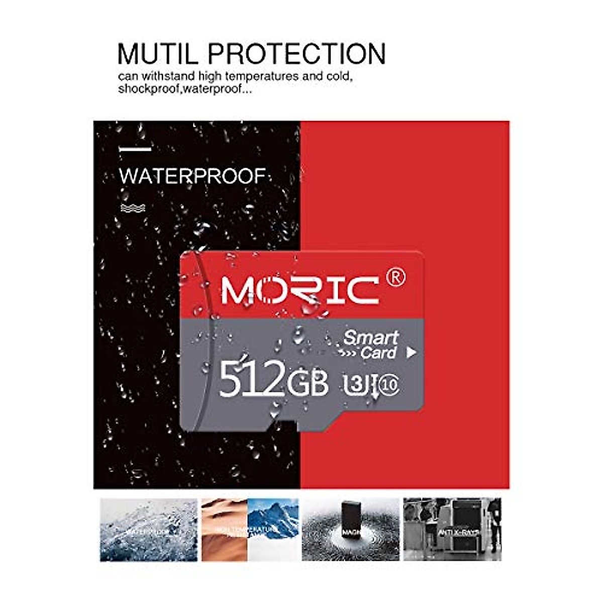 512GB Micro SD High Speed Class 10 Memory Card with SD Adapter for Tablet,Camera and Portable Gaming Devices and Smartphone