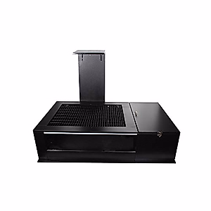 Penn-Plax Large (48" x 30") Tortoise Palace with Wire Top, Black Frame, Glass Terrarium, and Lamp Mount – Beautiful Turtle Cage Designed for The Modern Home with Room for Growth (REPTH1)