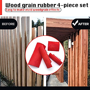 LUTQ Wood Grain Tool Kit - Natural Woodgrain Maker for Decorative Painting Premium Wood Graining Tool Set Enhance Your DIY Projects with Wood Grain Patterns