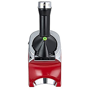 Yonanas 988RD Deluxe Vegan, Dairy-Free Frozen Fruit Soft Serve Maker, Includes 75 Recipes, 200 W, Red