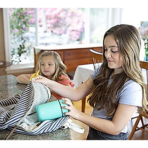 MIRA Child Lunch Bundle with 13.5oz Insulated Food Jar (Teal) and 12oz Insulated Cola Shaped Bottle (Teal)