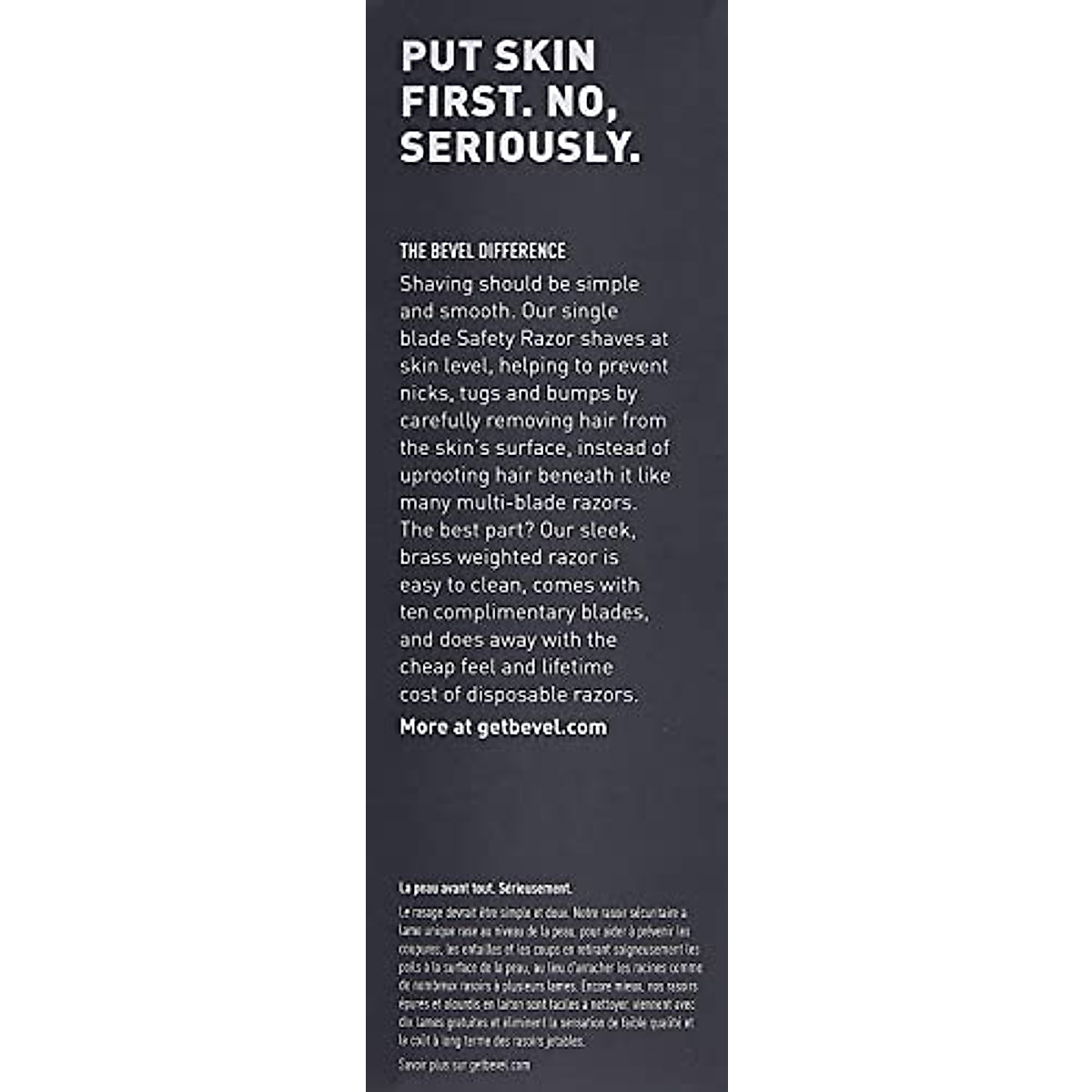 Bevel Safety Razor with Brass Weighted Handle and 10 Double Edge Safety Razor Blade Refills, Single Blade Razor for Men, Designed for Coarse Hair to Prevent Razor Bumps