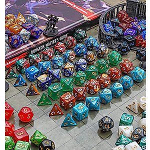 CiaraQ DND Dice Sets - 26 X 7 Polyhedral Dice (182pcs) with a Large Drawstring Bag Great for Dungeons and Dragons, Role Playing Table Game.