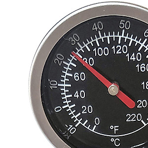 Baoblaze Tea Pot Dial Thermometer Hot Water Thermometer 1/4" NPT Back Mount 0°C~100°C or -10of~220of Thermometer Double Scale Durable Rustproof