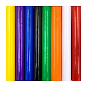 misppro Assorted Colors Vinyl Kit Permanent Self Adhesive PVC Transfer Rolls Craft Art Glass Cups Posters Perfect Use with Transfer Tape 12x20/10 Inch Roll - 30x50cm