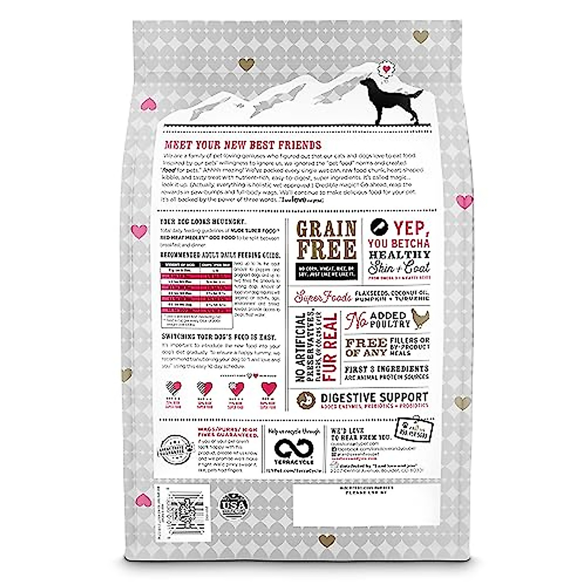 I and love and you Nude Superfood Dry Dog Food - Grain Free Kibble, Pork, Prebiotics & Probiotics,23-Pound