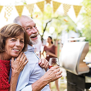 Birthday Stemless Wine Glass, Gold Birthday Wine Glass Present for Men Women Birthday Party Wedding Anniversary Decorations, 17 oz Stemless (Cheers to 60 Years)