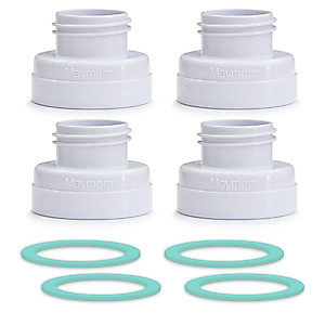 Maymom Conversion Kit Compatible with Medela Breast Pumps (Selected) to be Compatible with Avent Classic Bottles, Avant Natural PP Bottle and speCtra Wide-mouth Bottles Thread Changer; w Sealing Rings