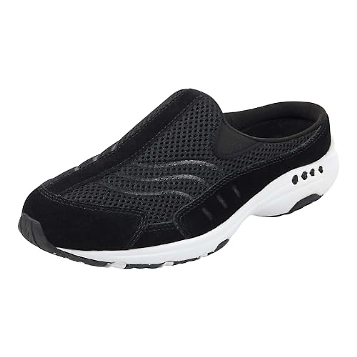 Easy Spirit womens Traveltime Mule, Traveltime Black Suede 960, 11 W