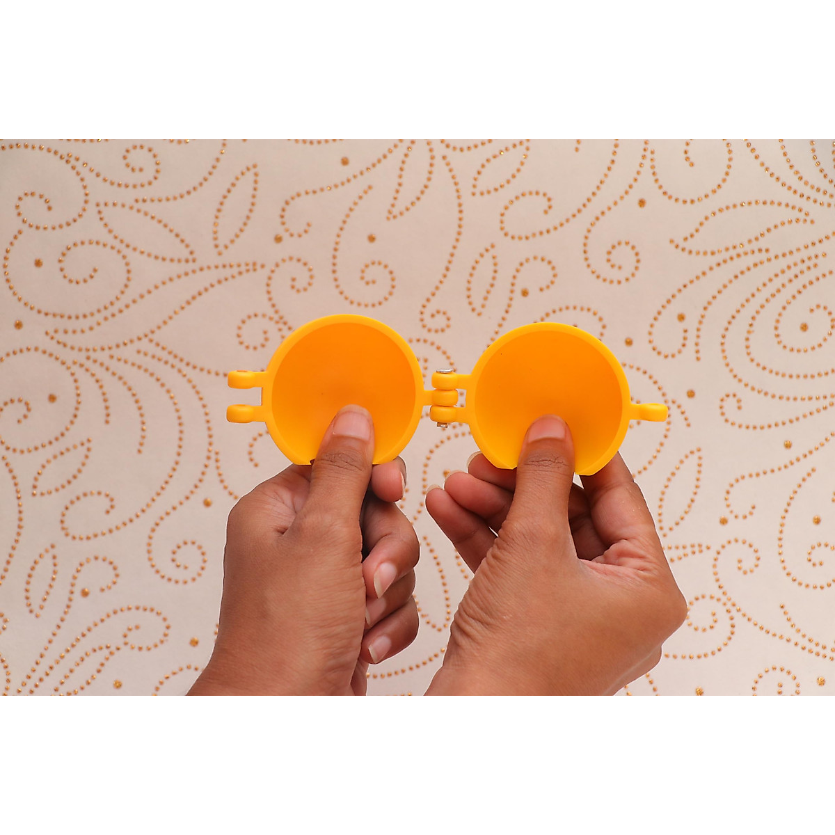 Garden Of Arts Ladoo Maker Mold Plastic Set of 3 in Three Sizes 1,2 and 3 No. Ladu Maker Mould Sancha for Ganpati Diwali Janmashtmi and Other Festival for Indian Mithai