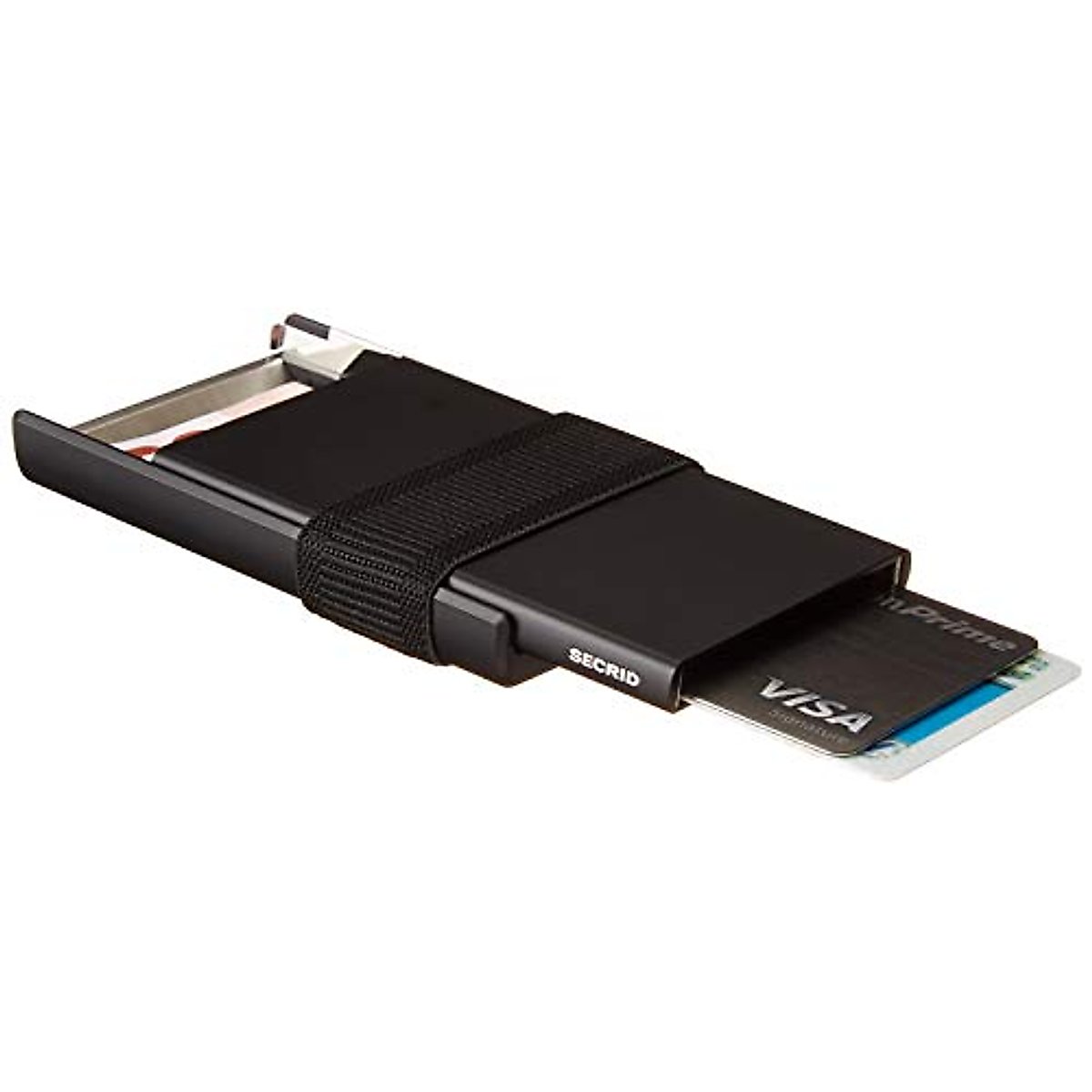 Secrid Cardslide Wallet, Black Cardprotector with Black Slide, Multi-Use RFID Case