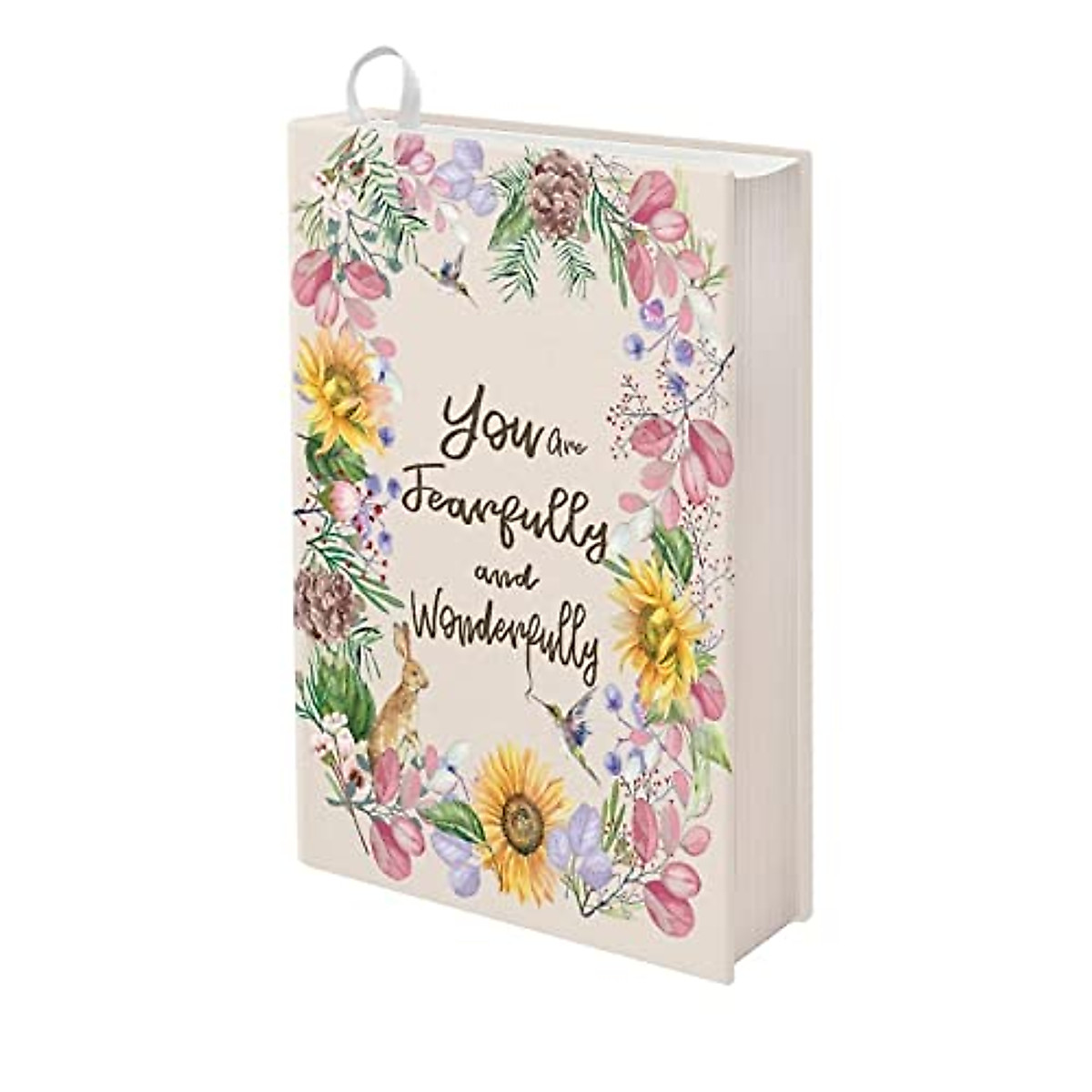 Flashideas Flowers and Rabbit Book Sleeve Protector for Bookwarm Lightweight Book Cover Protector for Paperbacks or Hardcover Books and Journals Gifts for Son Daughter