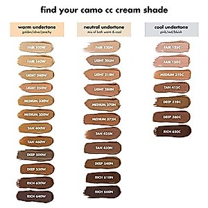 e.l.f. Camo CC Cream, Color Correcting Medium-To-Full Coverage Foundation with SPF 30, Light 280 N, 1.05 Oz (30g)