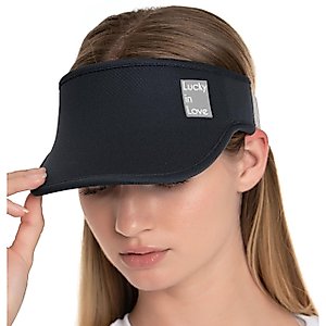 Lucky In Love Lucky Logo Stretch Visor (Black)