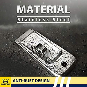 MANUFORE Portable Multi-Purpose Stainless Steel Razor Scraper for Cleaning Glass, Stove-top, Window, Floor with 10 Stainless Steel Blades