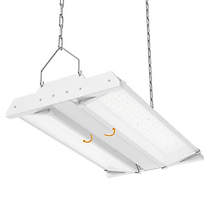 DEMILARE Led Linear High Bay Light 150W/130W/100W Switchable 4000K/5000K Selectable High Bay Shop Lights 135LM/W Rotatable Hanging cETL/DLC Listed Commercial Lighting for Workshop, Garage, Supermarket