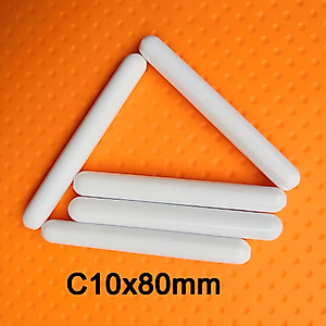 Magnetic Stirrer Stir Bars, Diameter 0.4" (10 mm), Length 3.2" (80 mm), 3 Pieces