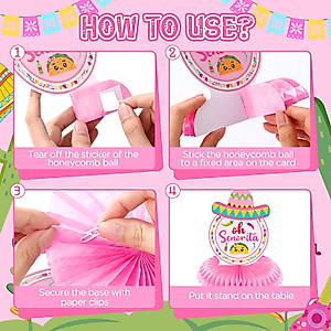 Taco Bout A Baby Decorations for Girl, Taco Baby Shower Honeycomb Centerpiece Mexican Baby Shower Decorations Taco About a Baby Shower Decorations Taco Baby Shower Centerpieces for Girls Party Decor