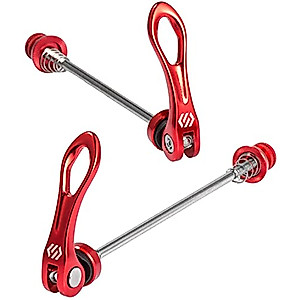 Chooee Quick Release Skewers Front & Rear Set for Mountain bike,red