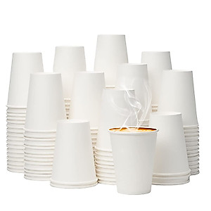 YEEHAW [12 oz 300 pack] Coffee Cups, White Disposable Paper Cups, To Go Hot Cups for Coffee, Hot Liquid, Chocolate, Juice, Tea, Hot/Cold Beverage Drinking Cup, Ideal for Cafes, Bistros, Businesses